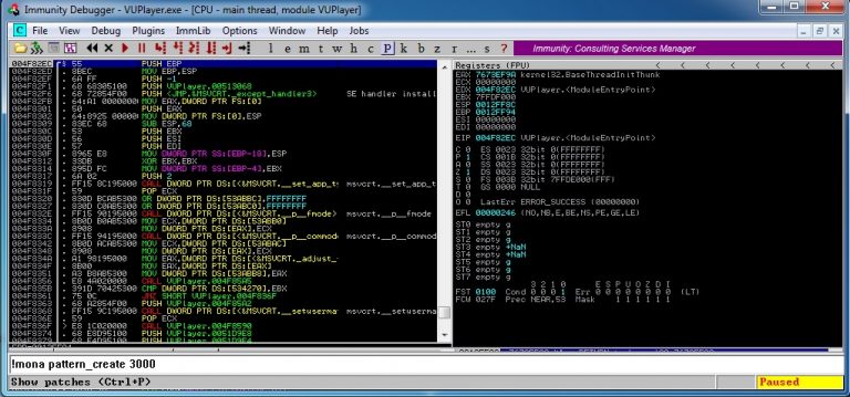 VUPlayer 2.49 BufferOverflow Exploitation + ROP Chain + Mona.py | Buffer Overflows | Buffer ...